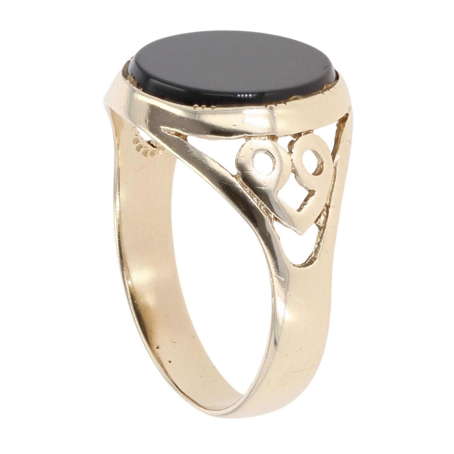 9ct Yellow Gold Onyx Signet Ring RAMS659325192003 | Ramsdens Jewellery