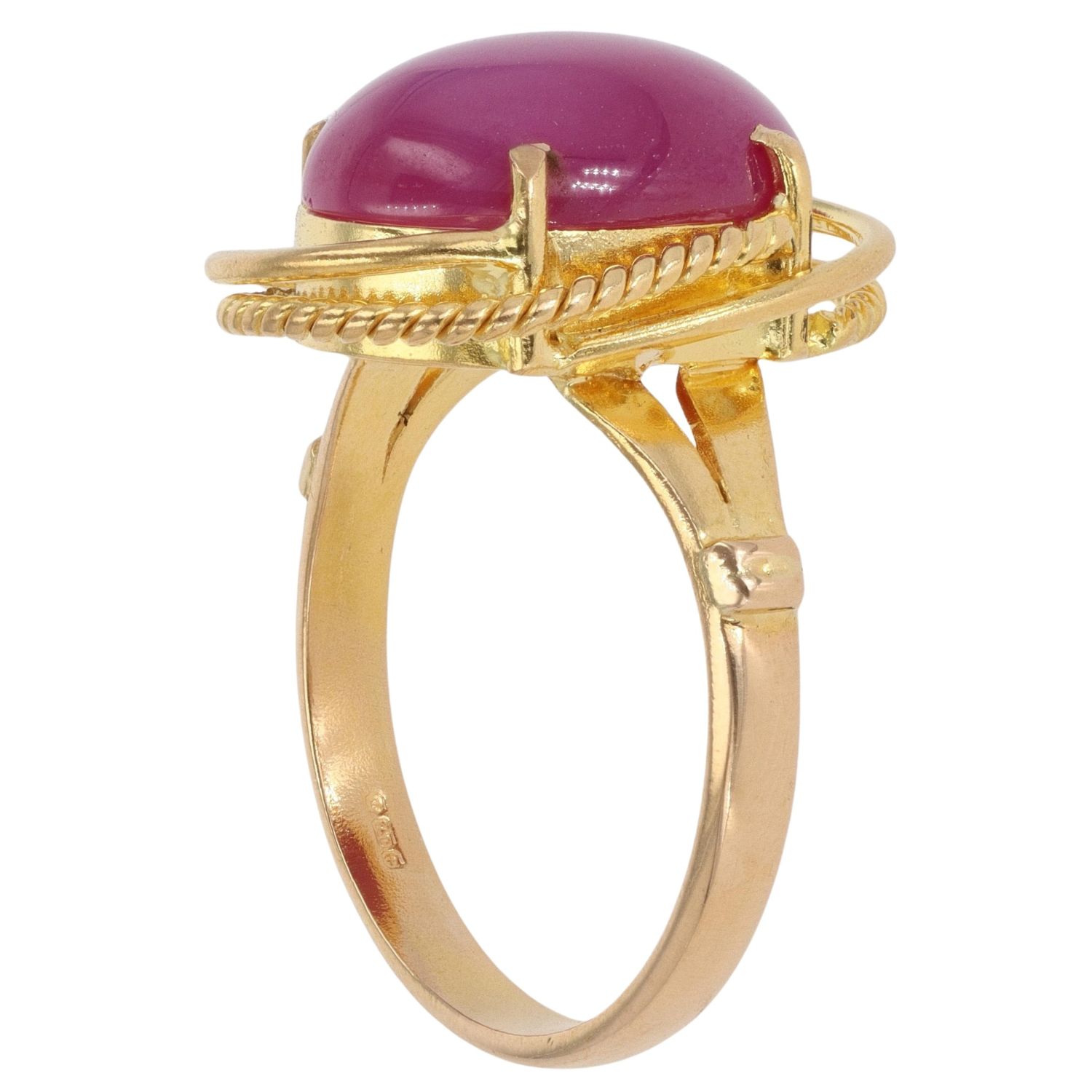 18ct Yellow Gold Ruby Single Stone Ring RAMS879335910002 | Ramsdens ...