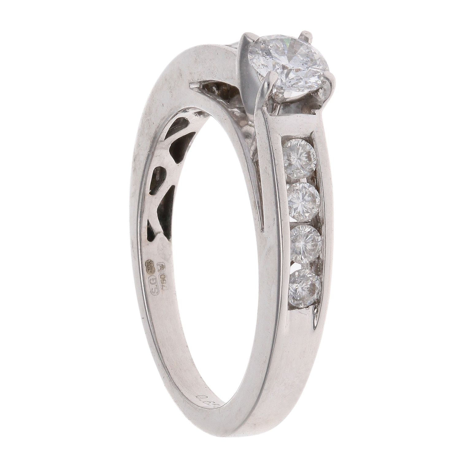 18ct White Gold 0.65ct Brilliant Cut Diamond Solitaire Ring RAMS964362281006 | Ramsdens Jewellery