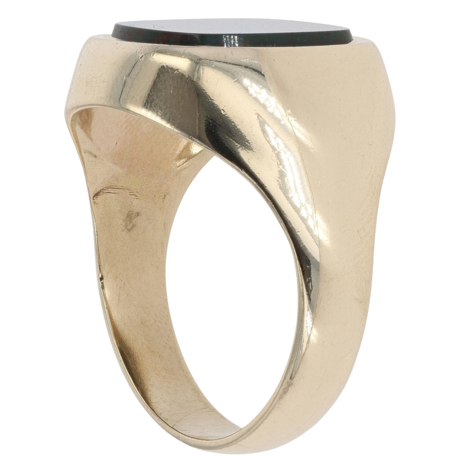9ct Yellow Gold Blood Stone Signet Ring RAMS746351053004 | Ramsdens ...