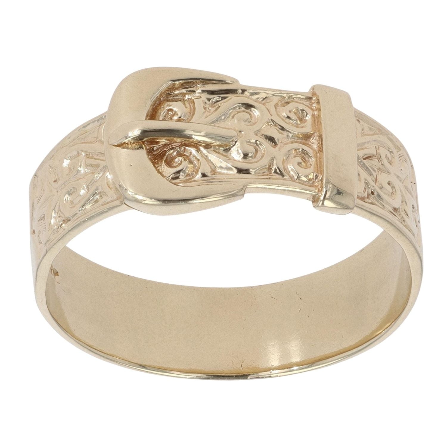 9ct Yellow Gold Buckle Ring RAMS214100367101 | Ramsdens Jewellery
