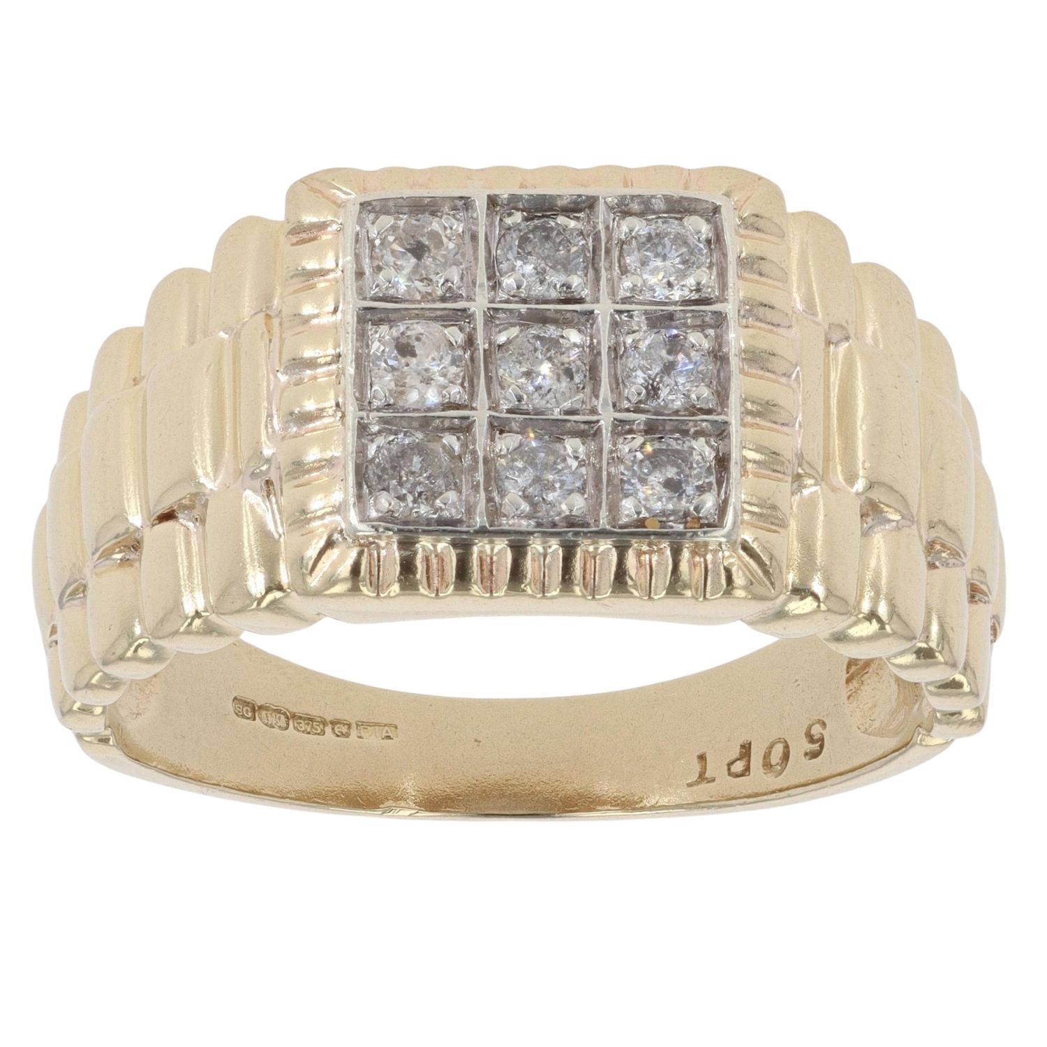 9ct Yellow Gold 0.50ct Diamond Signet Ring RAMS995359458026 | Ramsdens ...