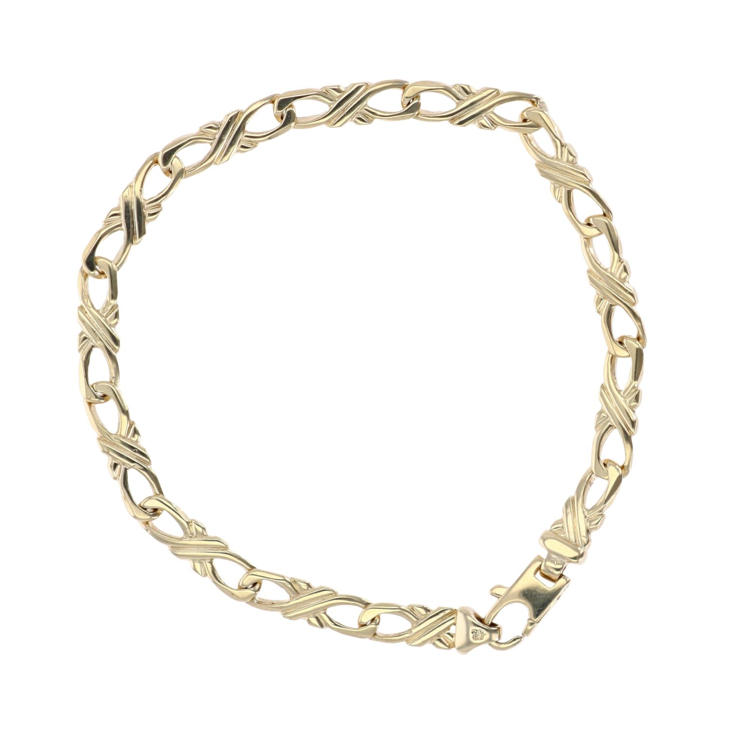 9ct Yellow Gold Hugs And Kisses Bracelet 7.5 RAMS986305721004 Ramsdens Jewellery