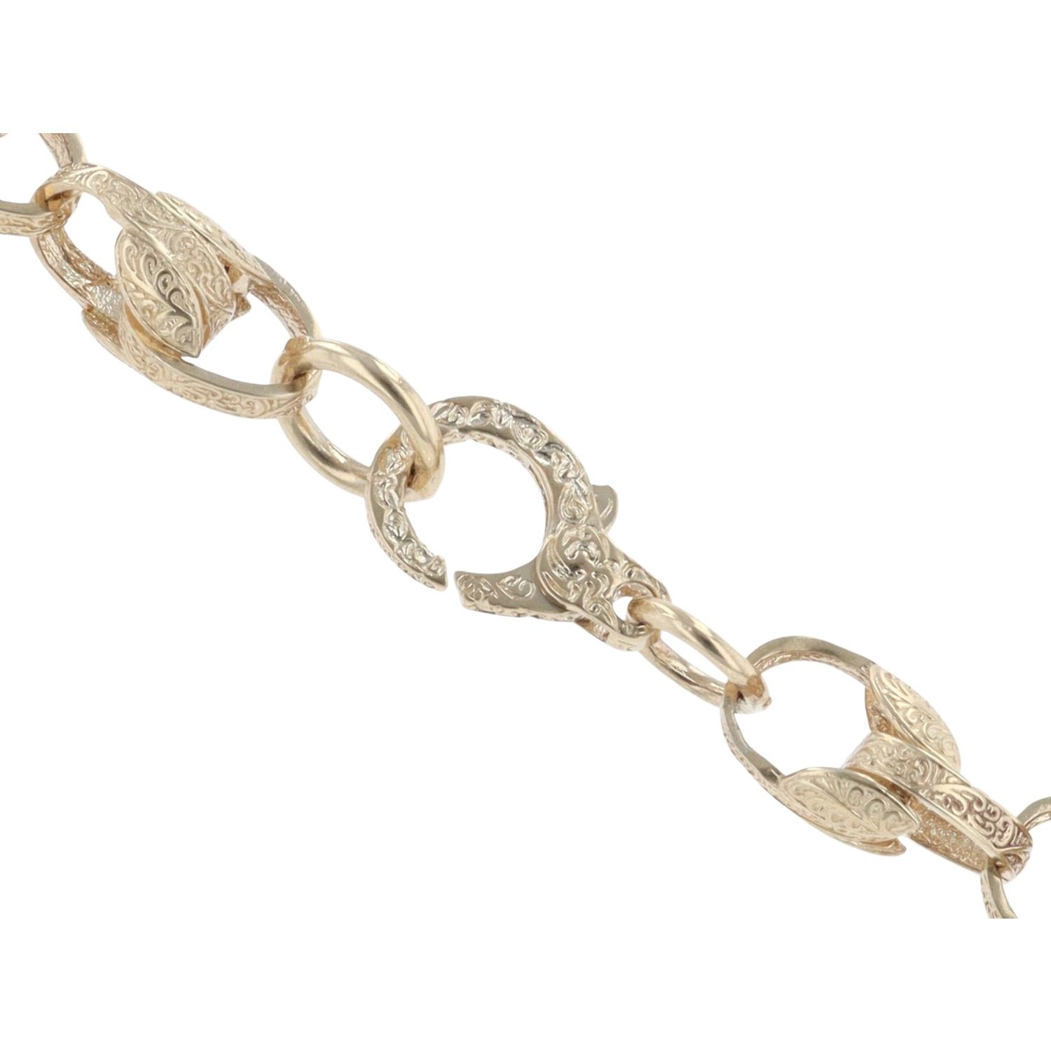 9ct Yellow Gold Patterned Tulip Chain 24" RAMS216700186401 | Ramsdens ...