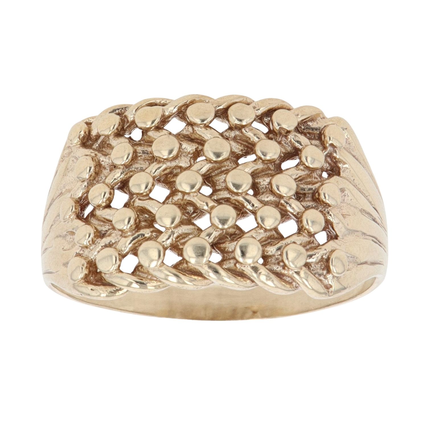 9ct Yellow Gold Five Row Keeper Ring RAMS677361363006 | Ramsdens Jewellery