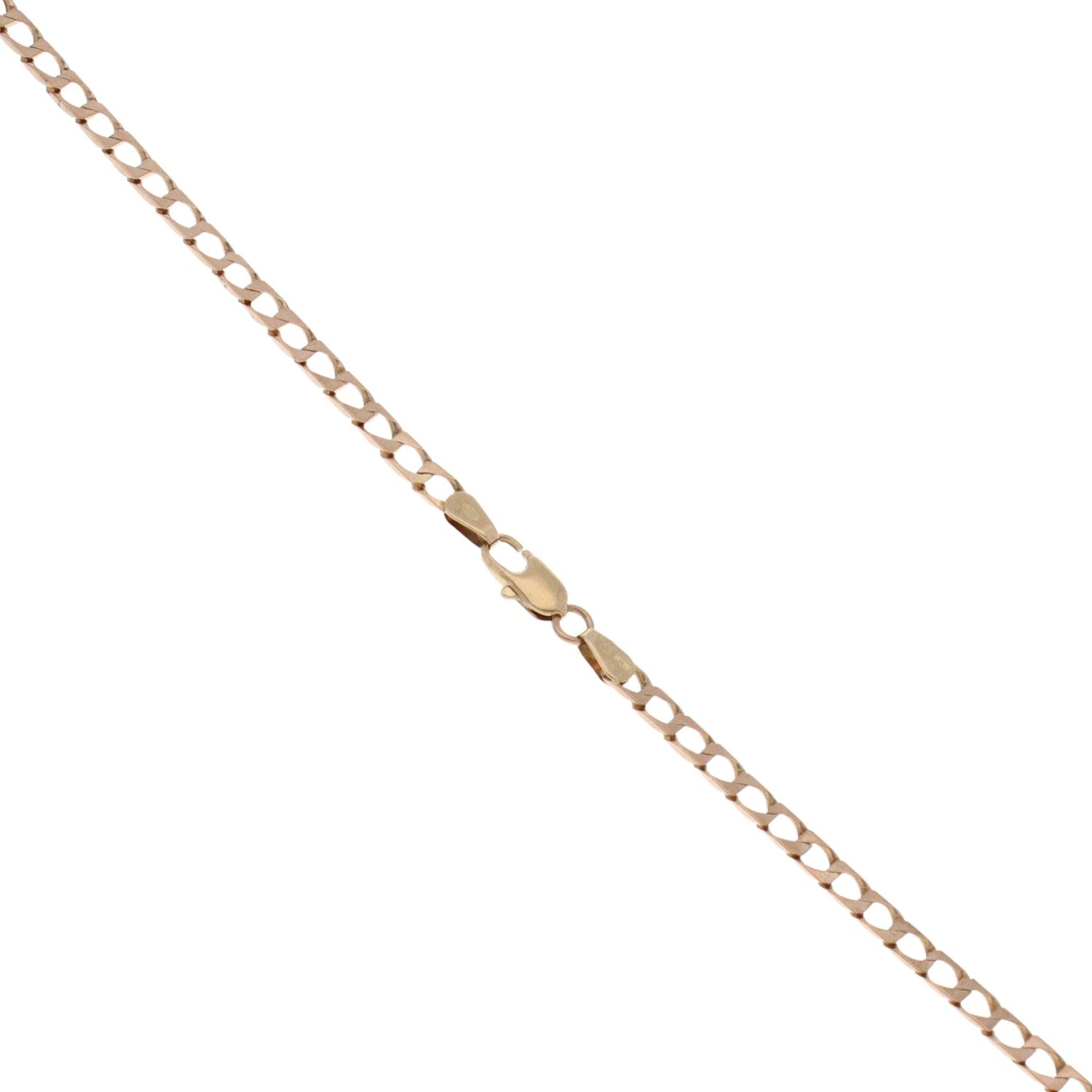 9ct Yellow Gold Square Link Curb Chain 16" | Ramsdens Jewellery