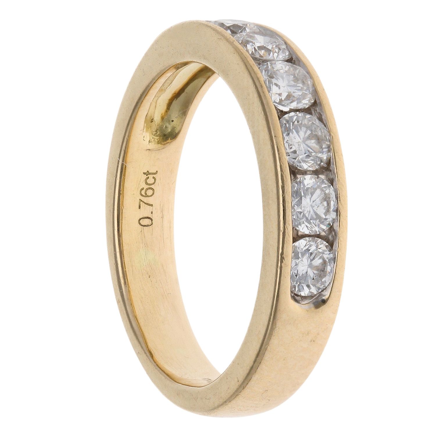 18ct Yellow Gold 0.76ct Half Eternity Ring RAMS204901202301 | Ramsdens ...