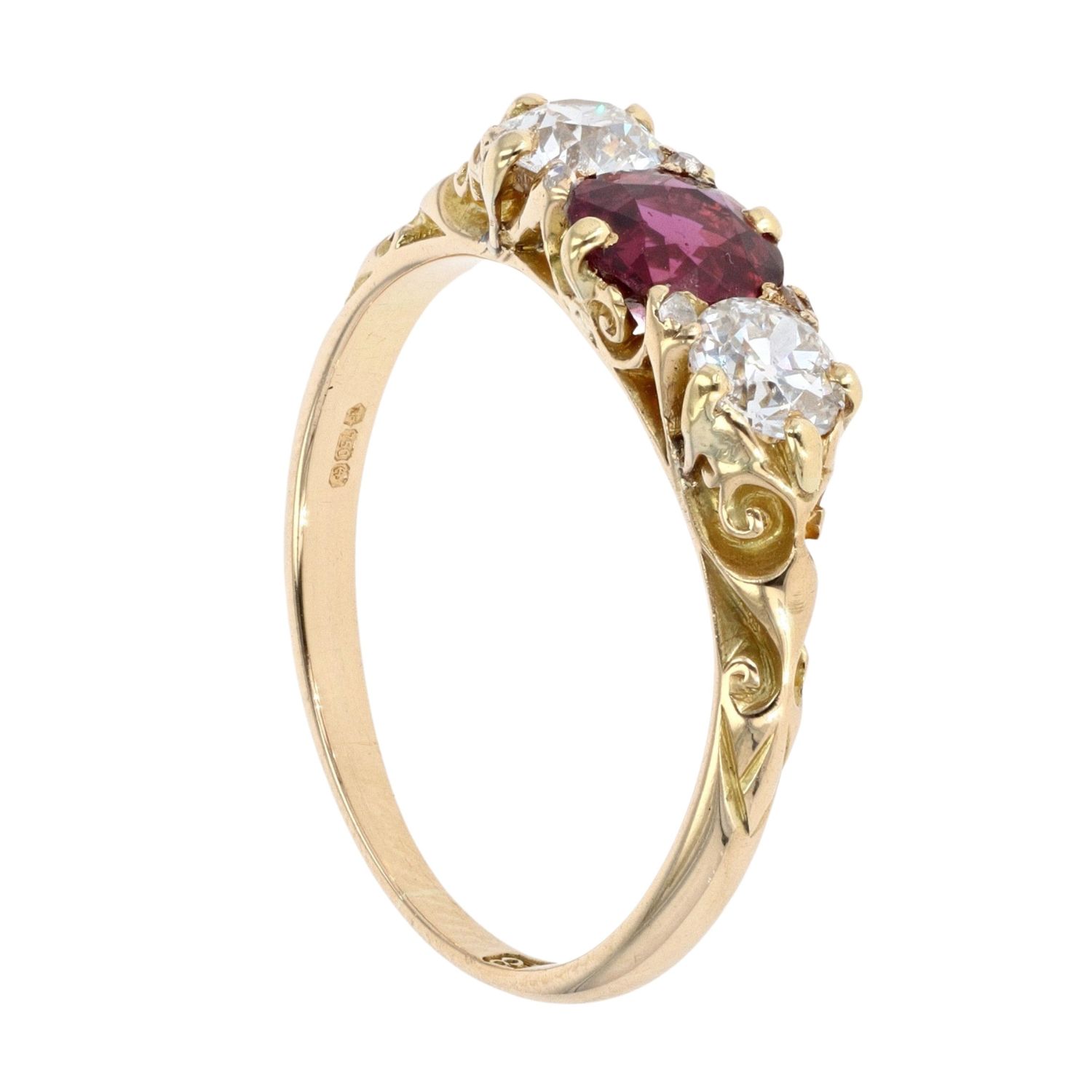 18ct Yellow Gold Ruby And Diamond Ring | Ramsdens Jewellery