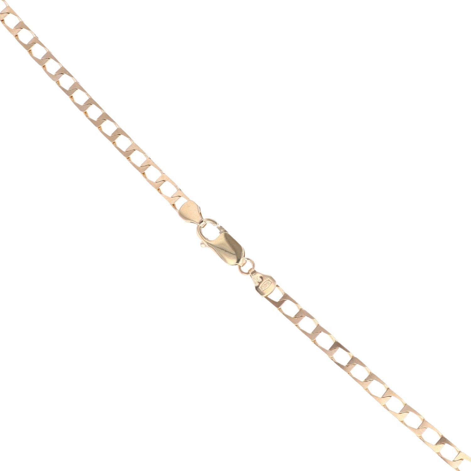 9ct Yellow Gold Square Curb Chain 20" RAMS942309715003 | Ramsdens Jewellery