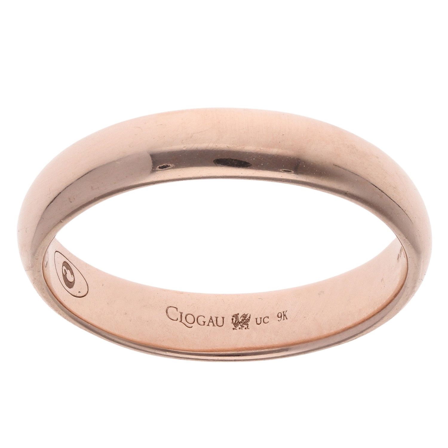 9ct Rose Gold Cariad Wedding Band 3.7mm RAMS702366440019 | Ramsdens ...