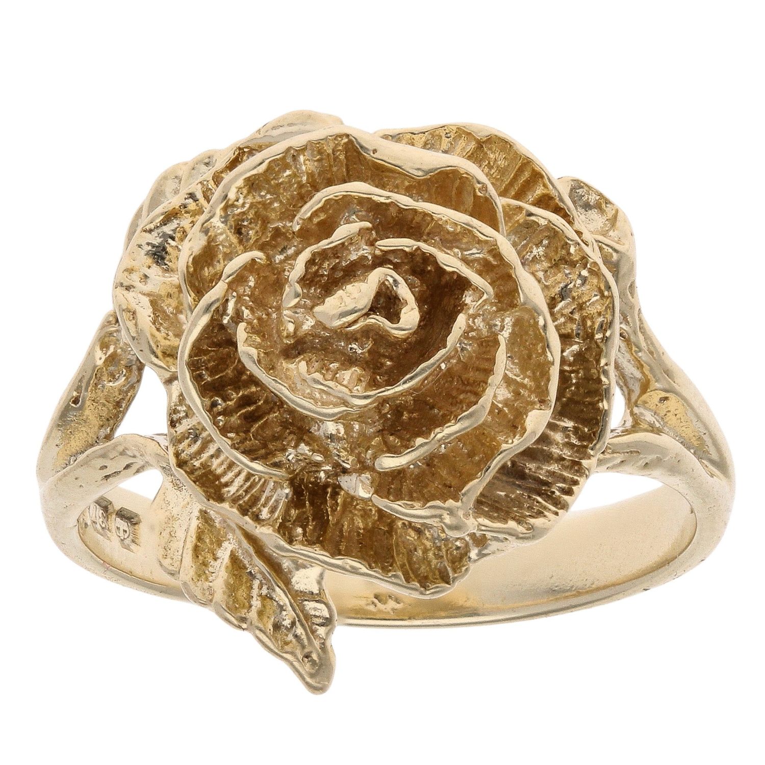 9ct Yellow Gold Rose Ring RAMS986364964006 | Ramsdens Jewellery