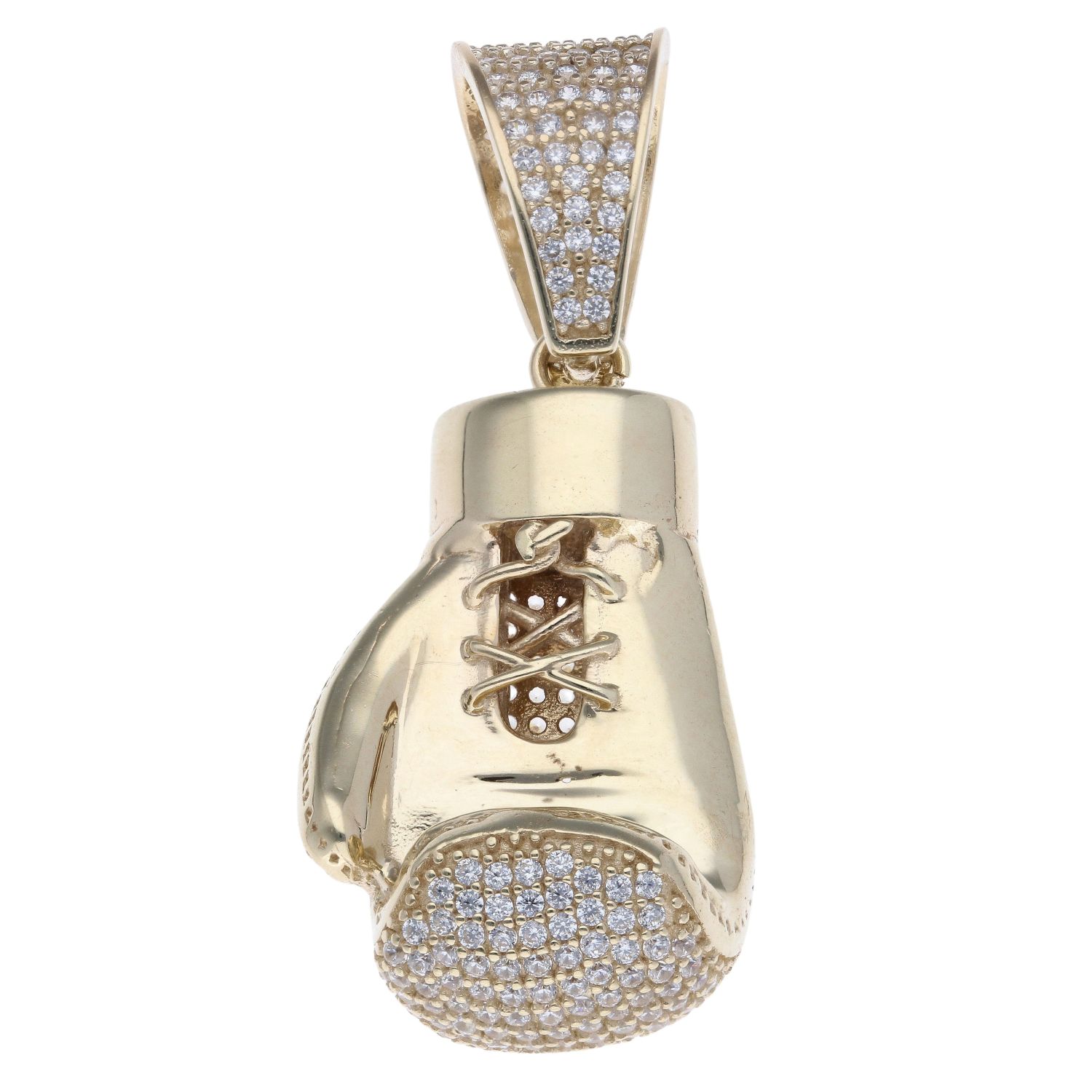 9ct Yellow Gold Cubic Zirconia Boxing Glove Pendant RAMS3380000352 | Ramsdens Jewellery