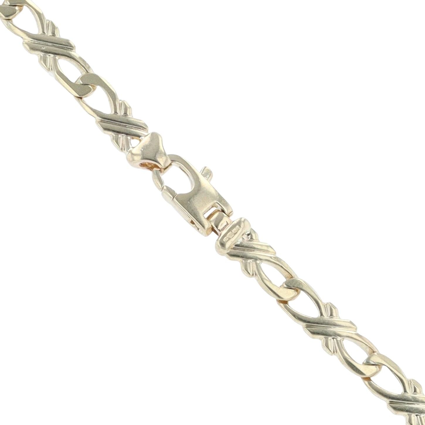 9ct Yellow Gold Cross And Infinity Link Chain 16" RAMS999349504003 ...