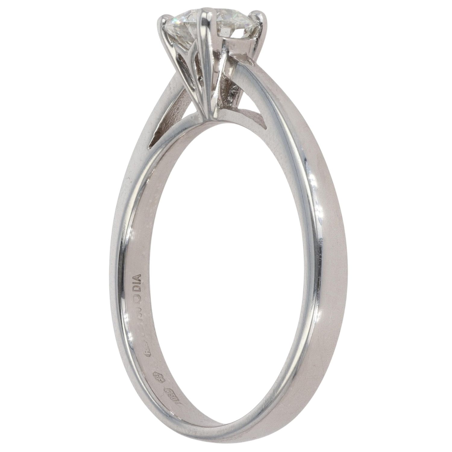 18ct White Gold 0.51ct Diamond Solitaire Ring RAMS161336878004 | Ramsdens Jewellery