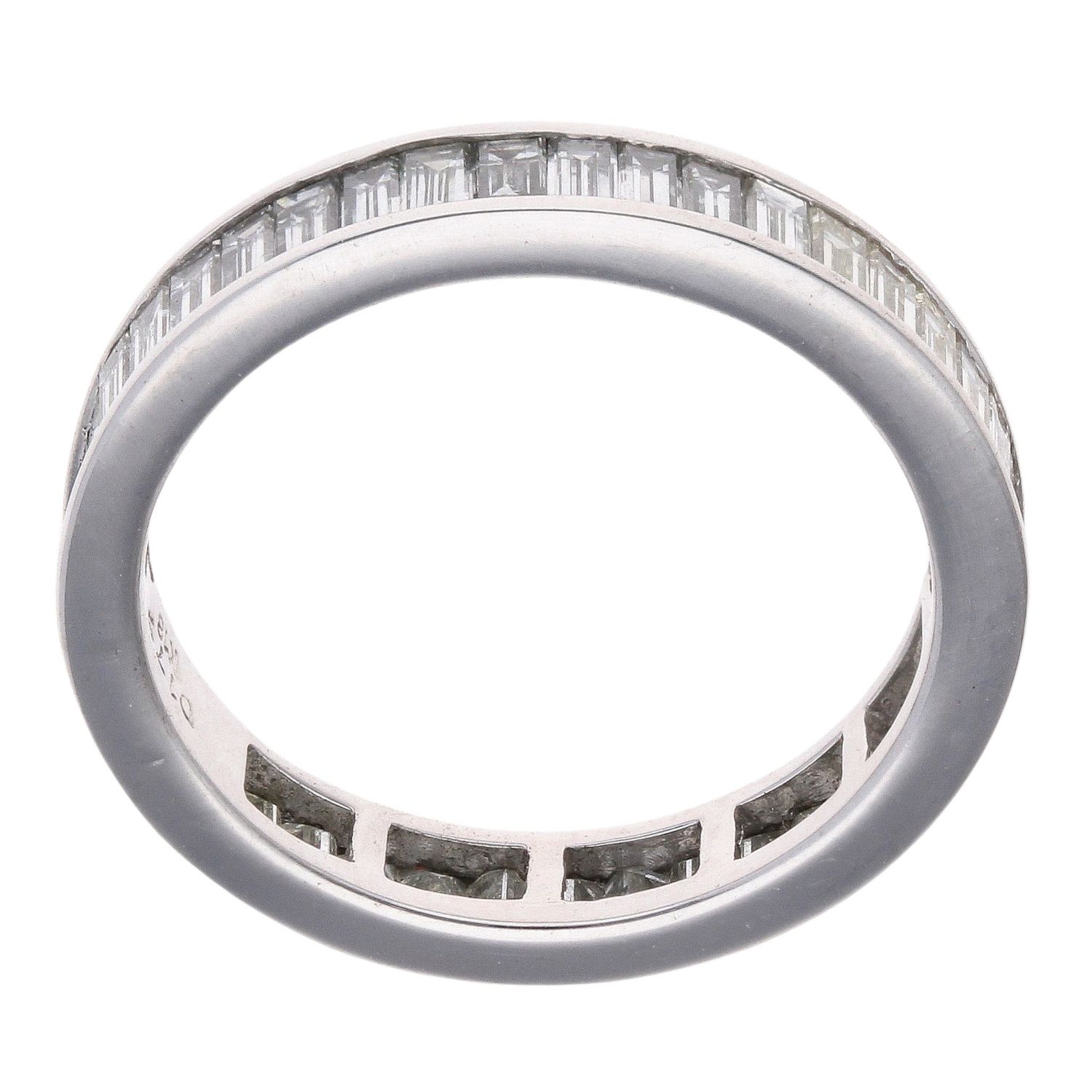 18ct White Gold 1.79ct Baguette Cut Diamond Full Eternity Ring RAMS205801086001 | Ramsdens Jewellery