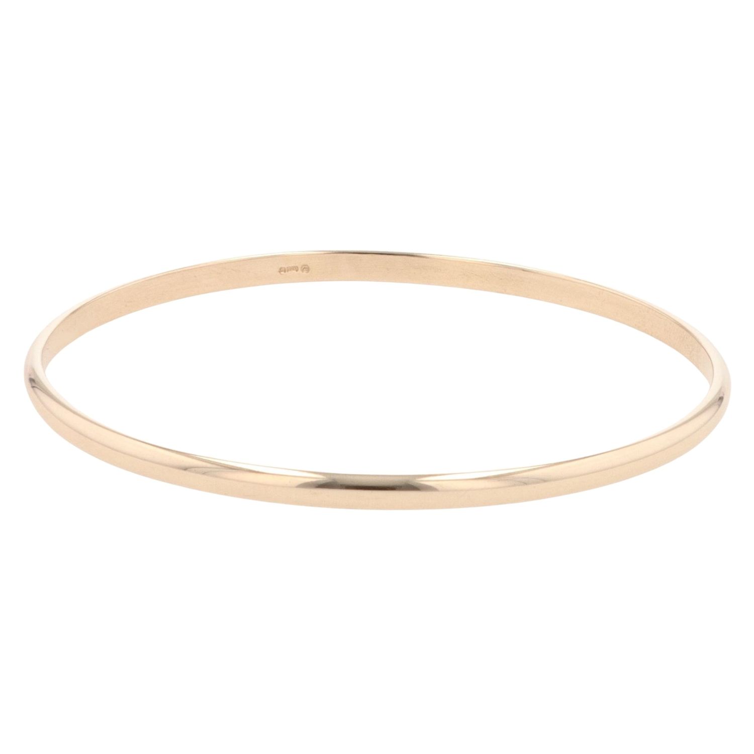 9ct Yellow Gold Plain Solid Bangle RAMS752351119009 | Ramsdens Jewellery