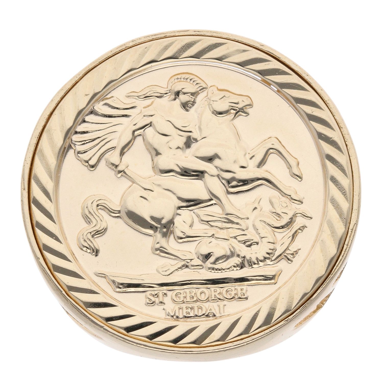 9ct Yellow Gold St George Coin Ring RAMS195353780002 | Ramsdens Jewellery