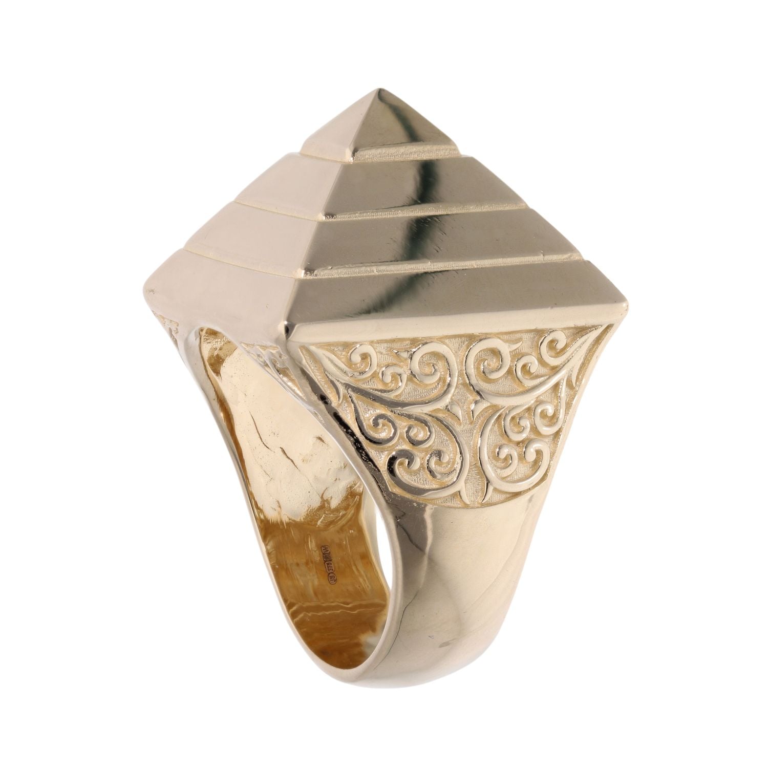 9ct Yellow Gold Pyramid Ring RAMS5760000051 | Ramsdens Jewellery