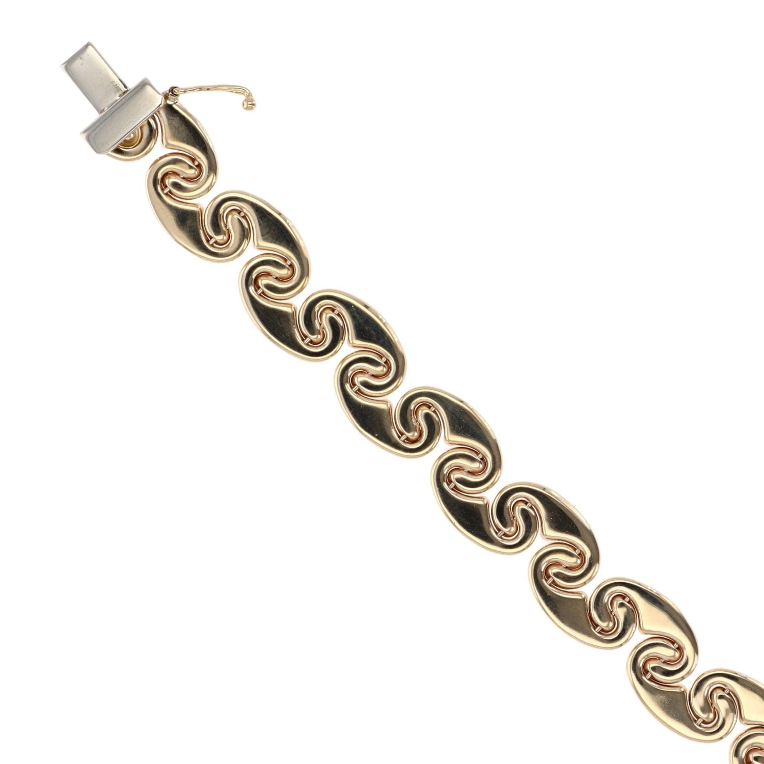 9ct Yellow Gold Curls Bracelet 7" RAMS749323074007 | Ramsdens Jewellery
