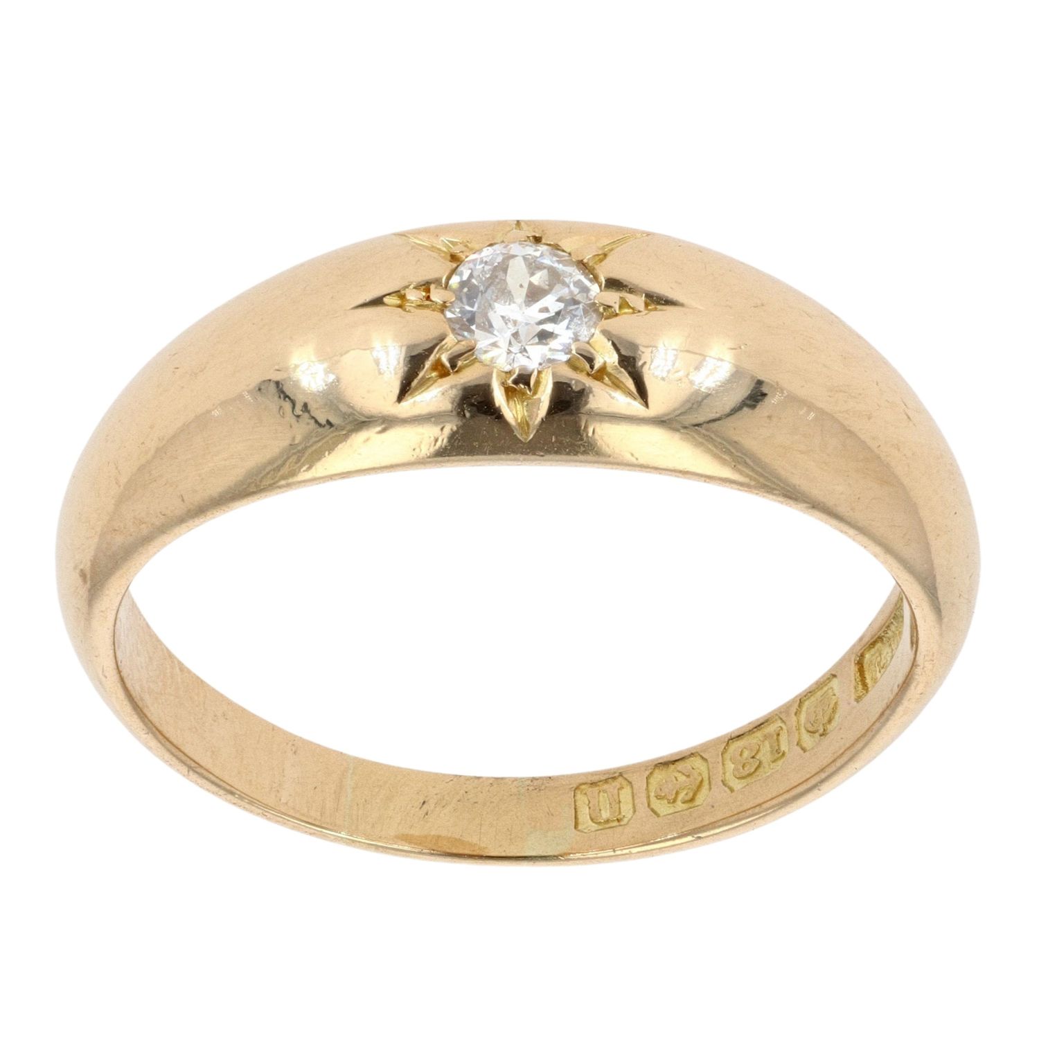 18ct Yellow Gold Diamond Signet Ring | Ramsdens Jewellery