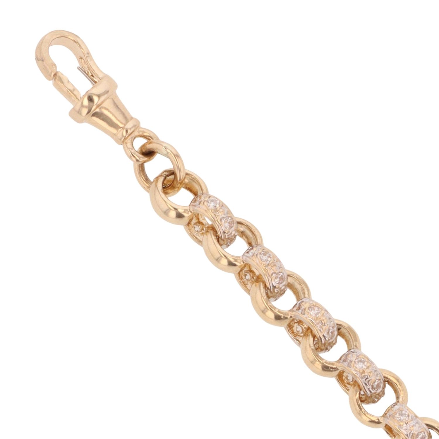 9ct Yellow Gold Cubic Zirconia Butterfly Belcher Bracelet 7 ...