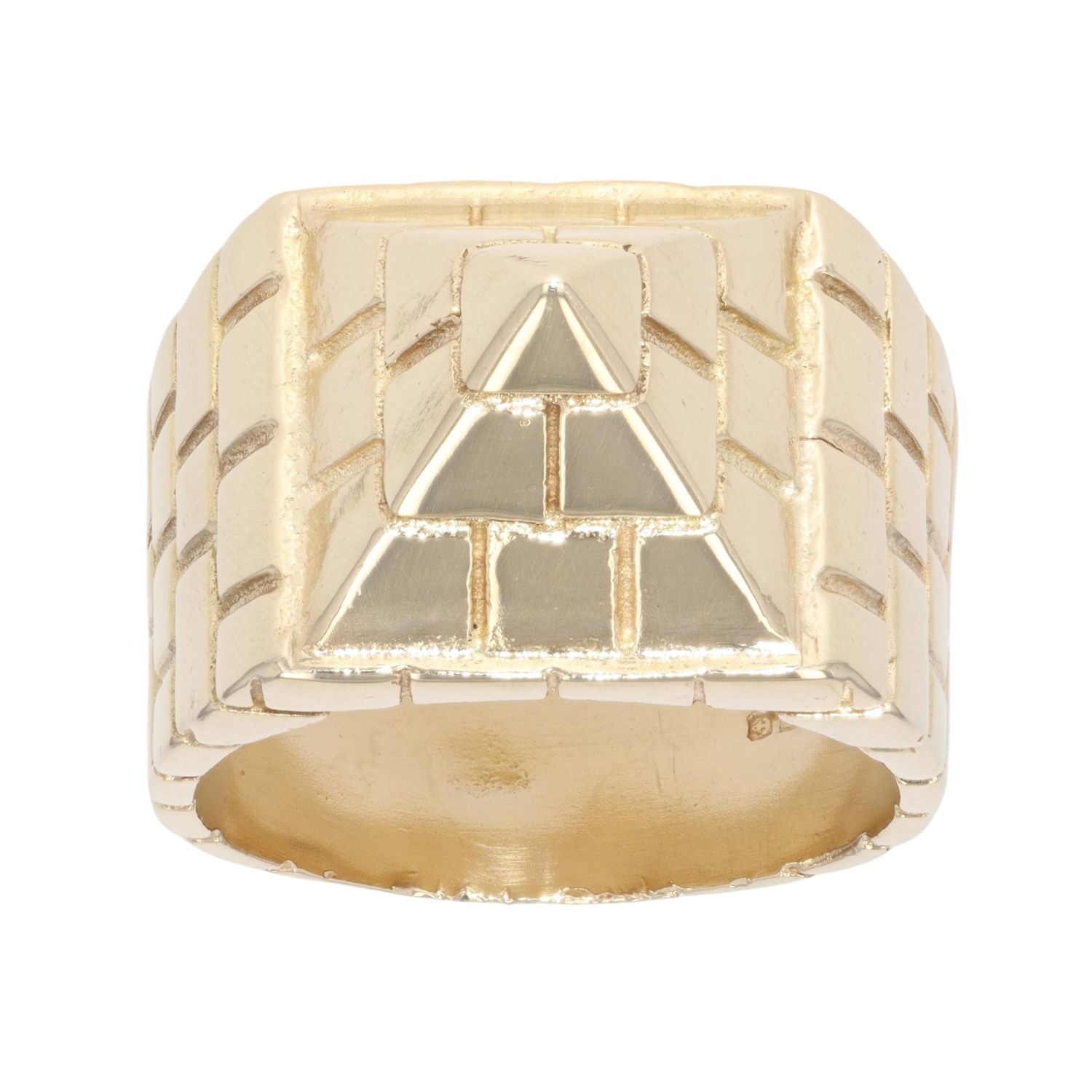 9ct Yellow Gold Pyramid Ring RAMS207003129904 | Ramsdens Jewellery
