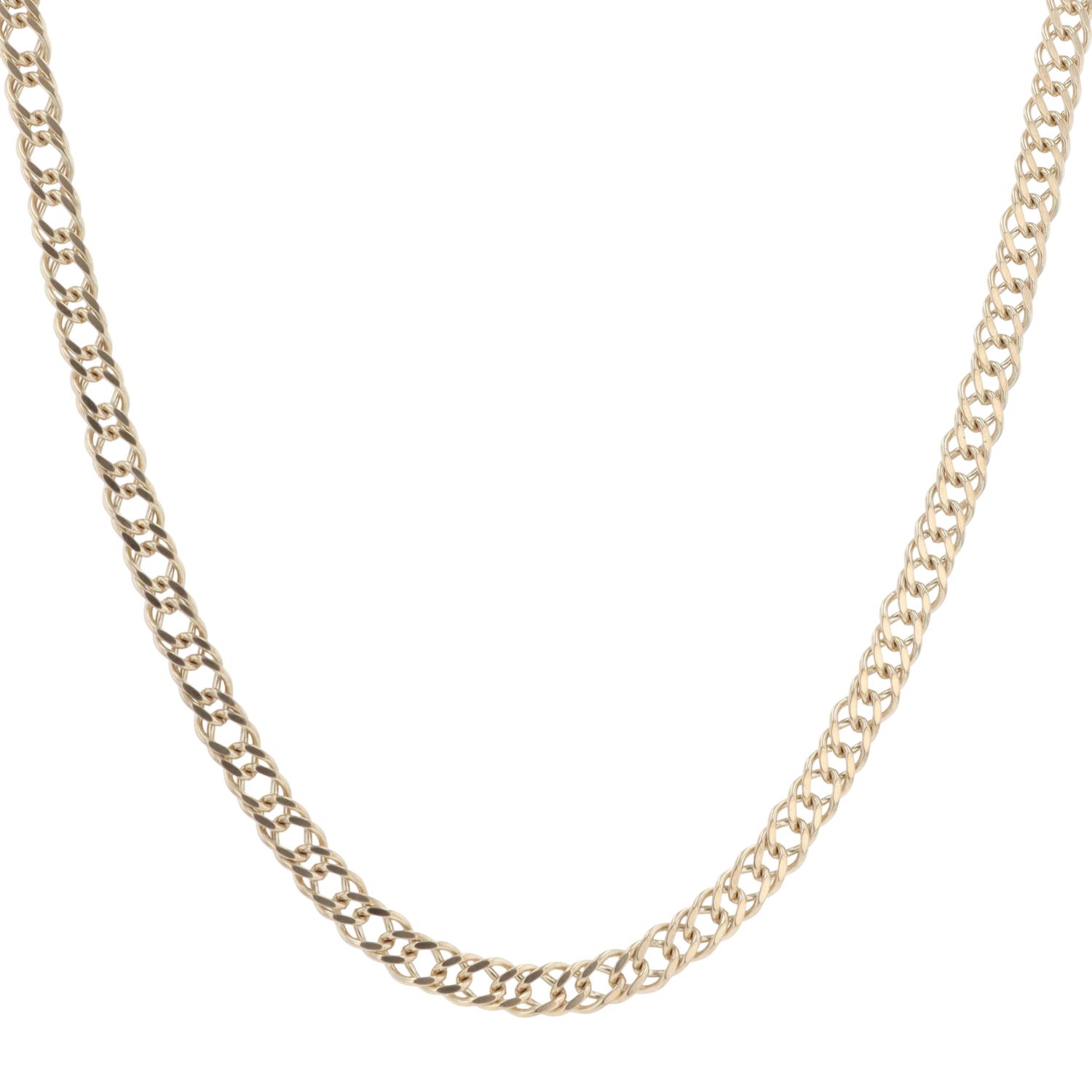 9ct Yellow Gold Double Curb Chain 18" RAMS193354920003 | Ramsdens Jewellery