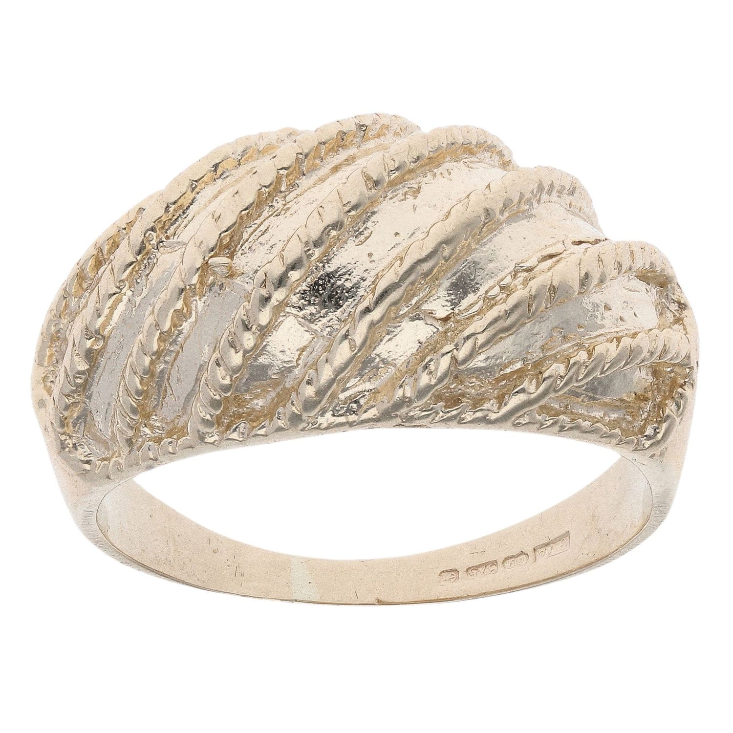 9ct Yellow Gold Patterned Ring RAMS553333258001 | Ramsdens Jewellery