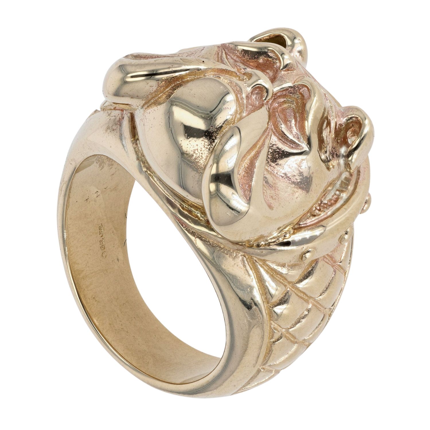 9ct Yellow Gold British Bulldog Ring RAMS4430000088-Y | Ramsdens Jewellery