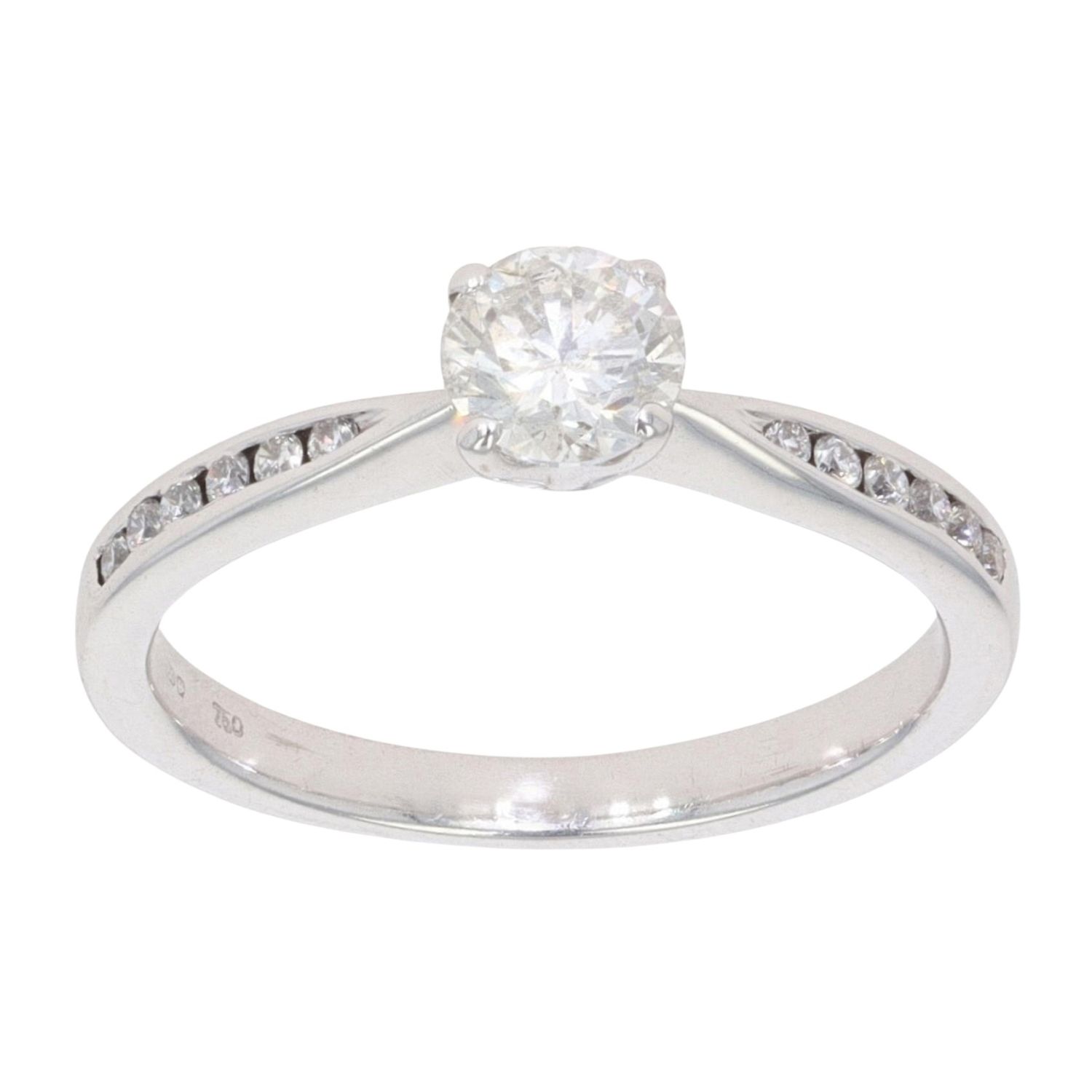 18ct White Gold 0.55ct Diamond Solitaire Ring RAMS715341359003 | Ramsdens Jewellery