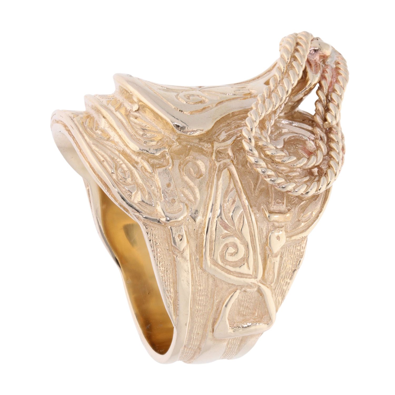 9ct Yellow Gold Heavyweight Saddle Ring | Ramsdens Jewellery