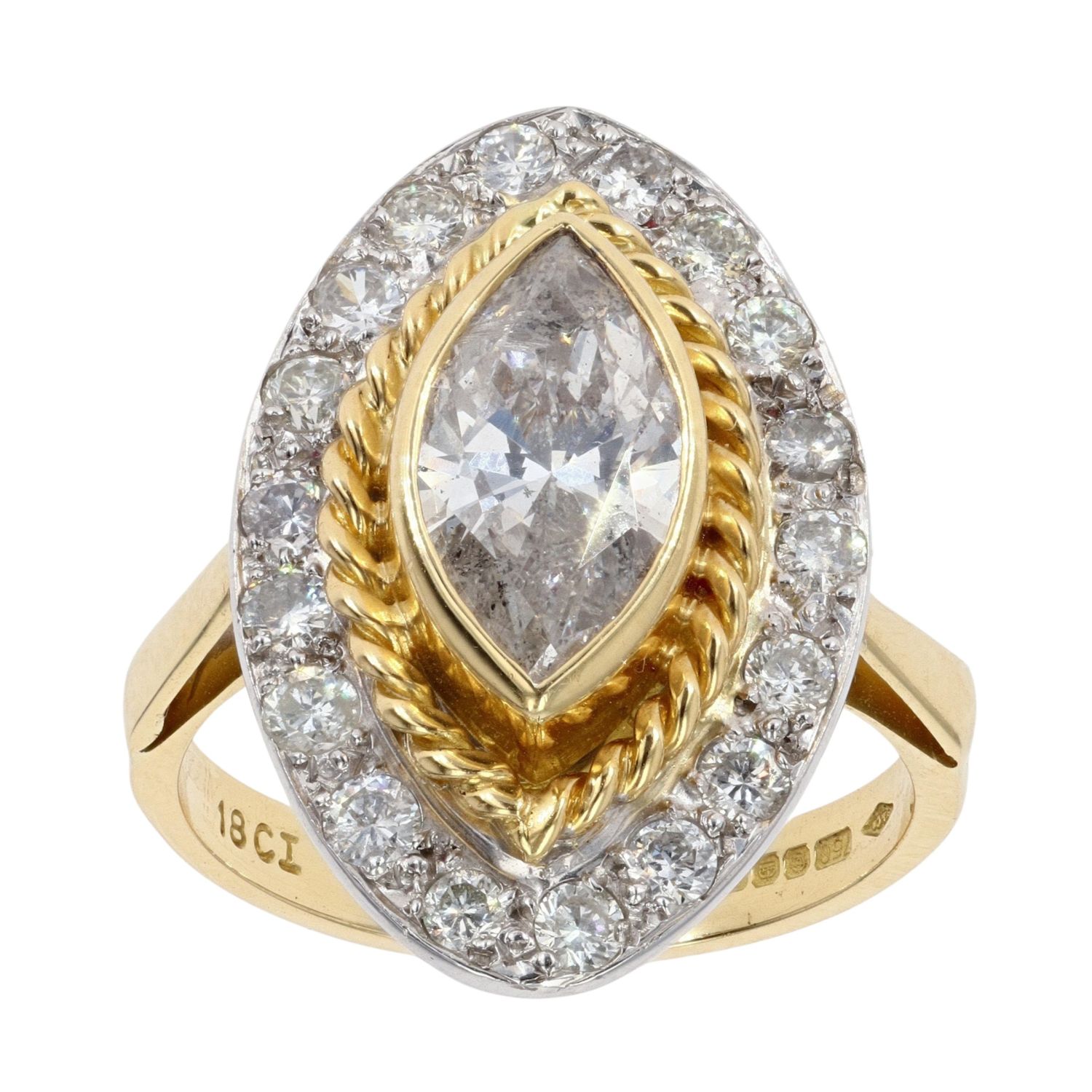 18ct Yellow Gold 2.40ct Diamond Fancy Ring RAMS8930000284 | Ramsdens ...