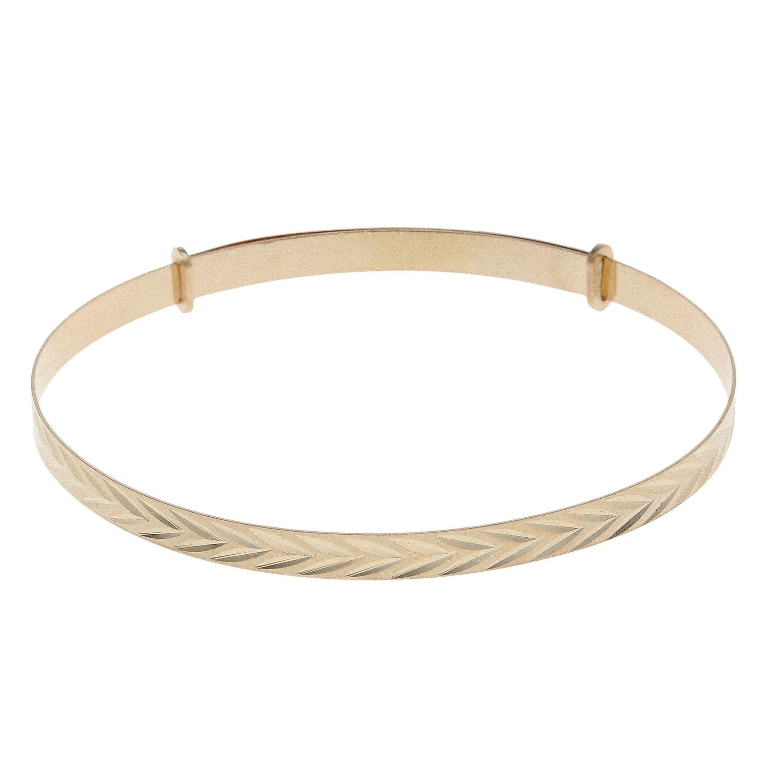 9ct Yellow Gold Arrow Pattern Expanding Bangle RAMS772372674003 ...