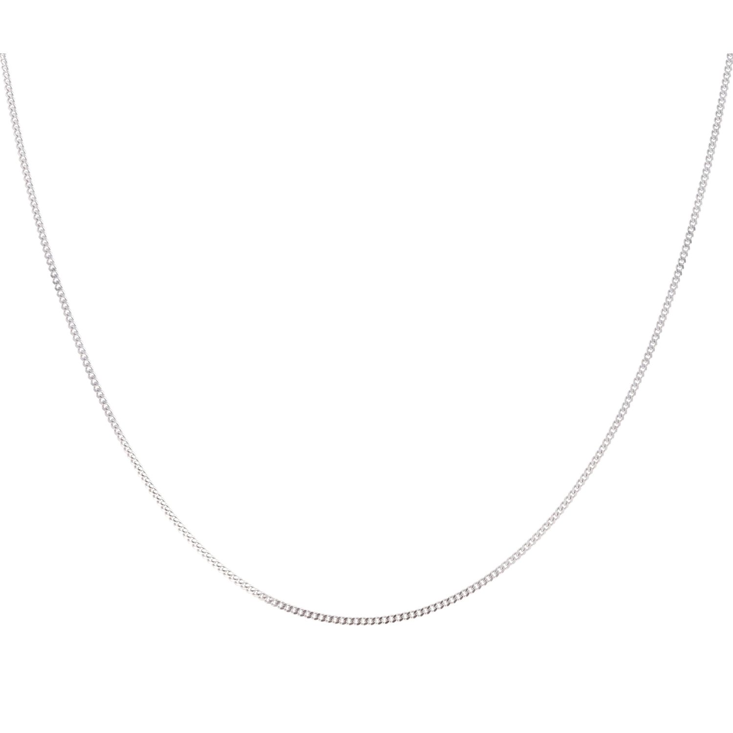 18ct White Gold Curb Chain 16" RAMS9900004604 | Ramsdens Jewellery