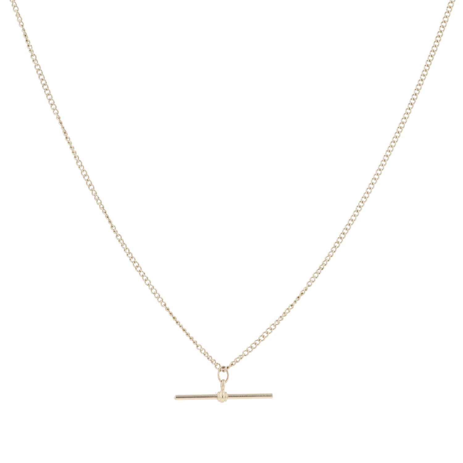 9ct Yellow Gold Curb T-Bar Chain 20" RAMS140361059019 | Ramsdens Jewellery