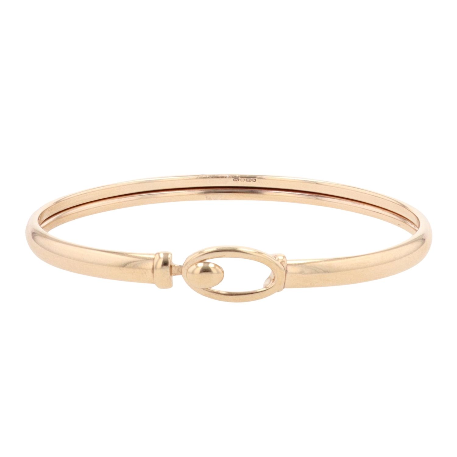 9ct Yellow Gold Hinged Fancy Bangle RAMS720361774001 | Ramsdens Jewellery