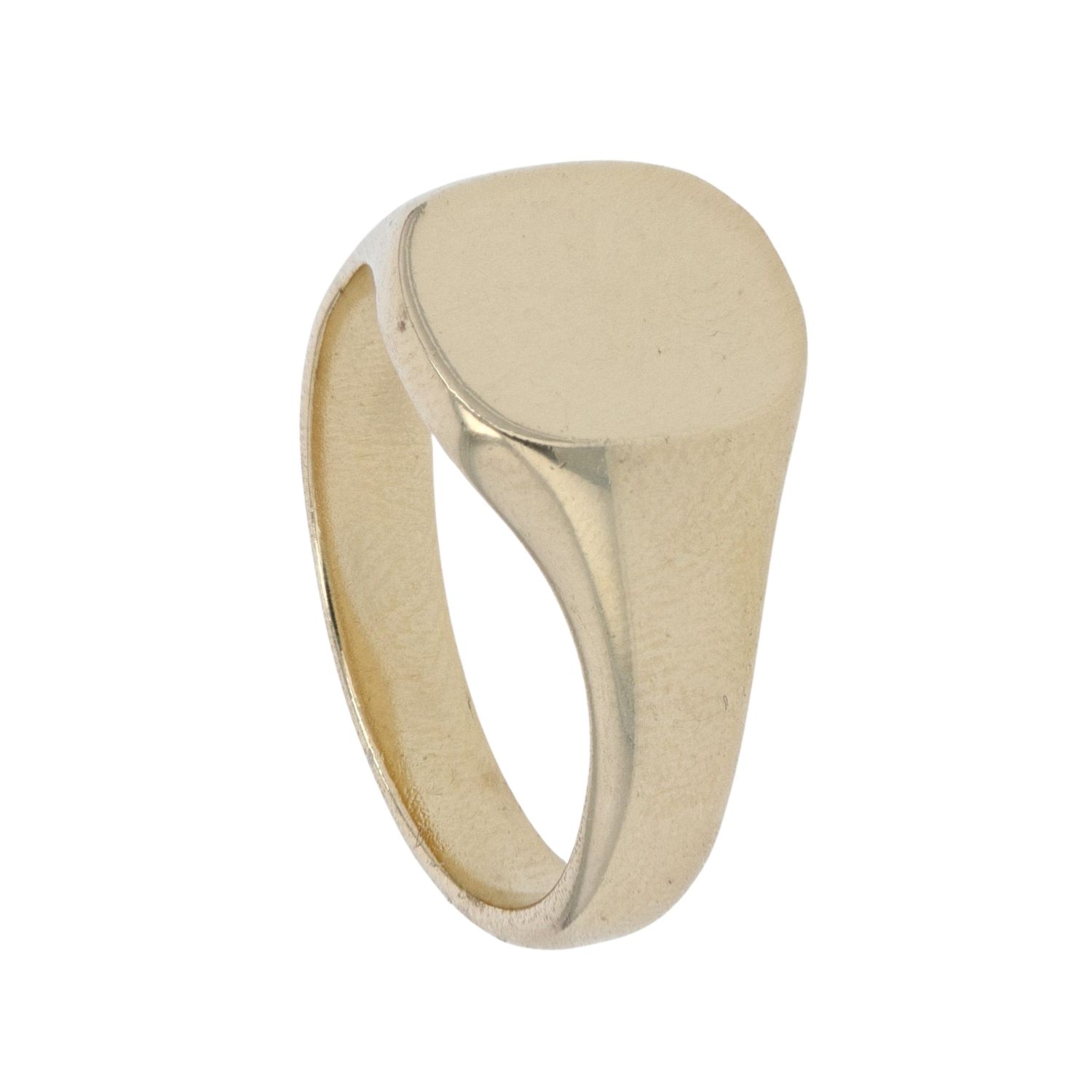 9ct Yellow Gold Plain Signet Ring RAMS703329355007 | Ramsdens Jewellery