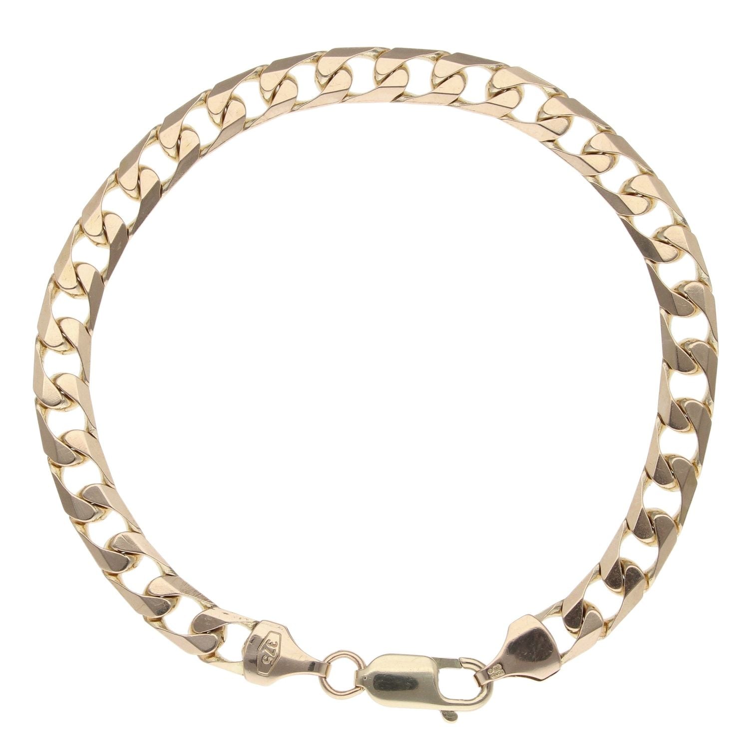 9ct Yellow Gold Curb Bracelet 7.5" RAMS960375476003 | Ramsdens Jewellery