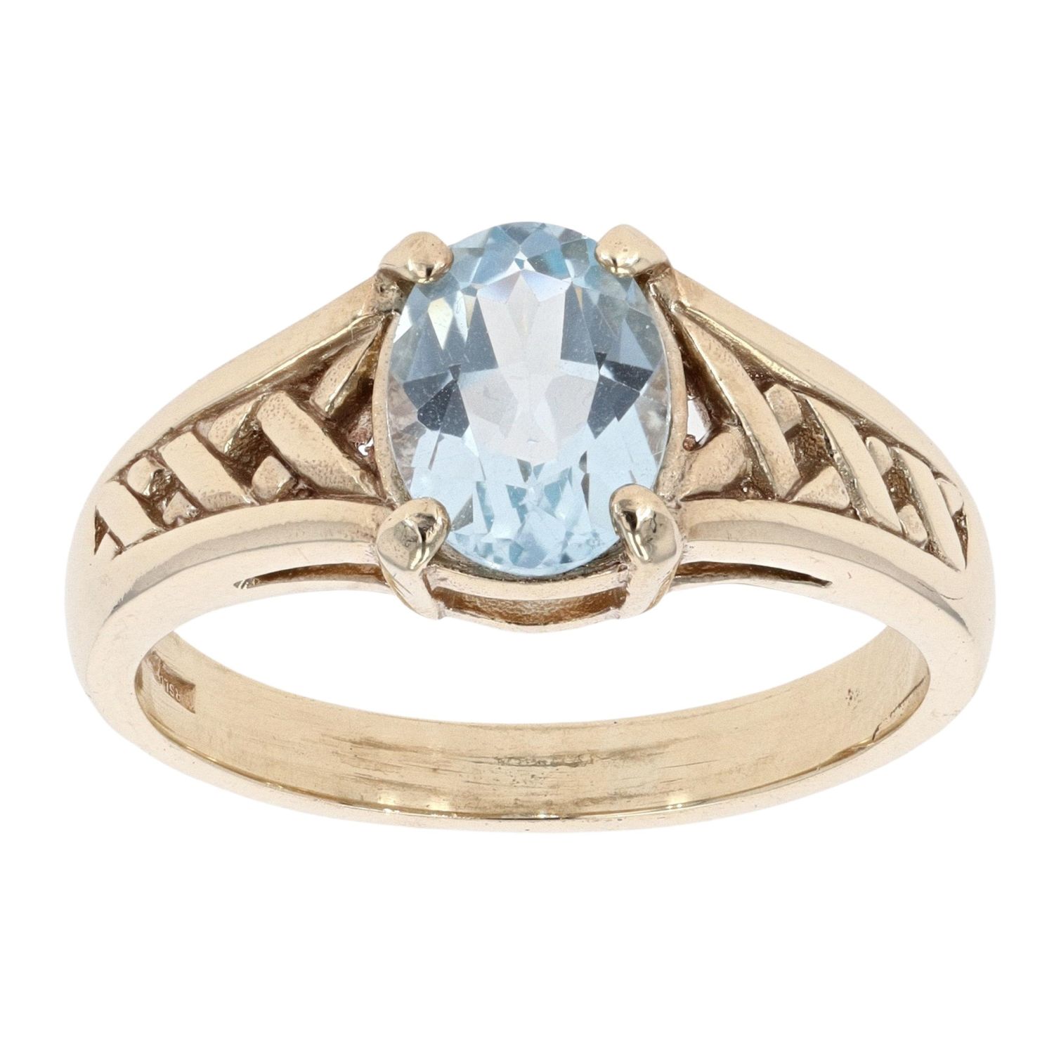 9ct Yellow Gold Created Topaz Ring RAMS7820000516 | Ramsdens Jewellery