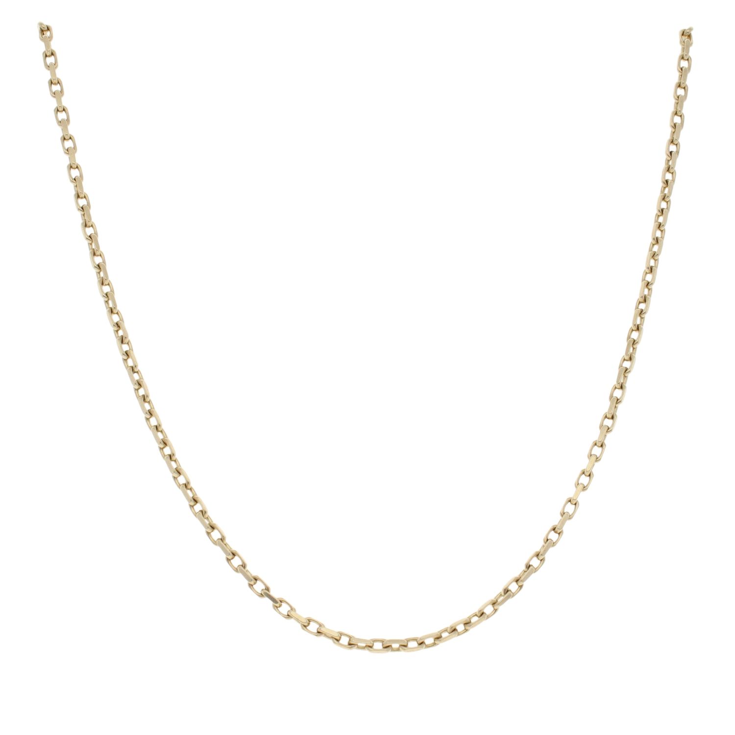 9ct Yellow Gold Square Belcher Chain 18" | Ramsdens Jewellery