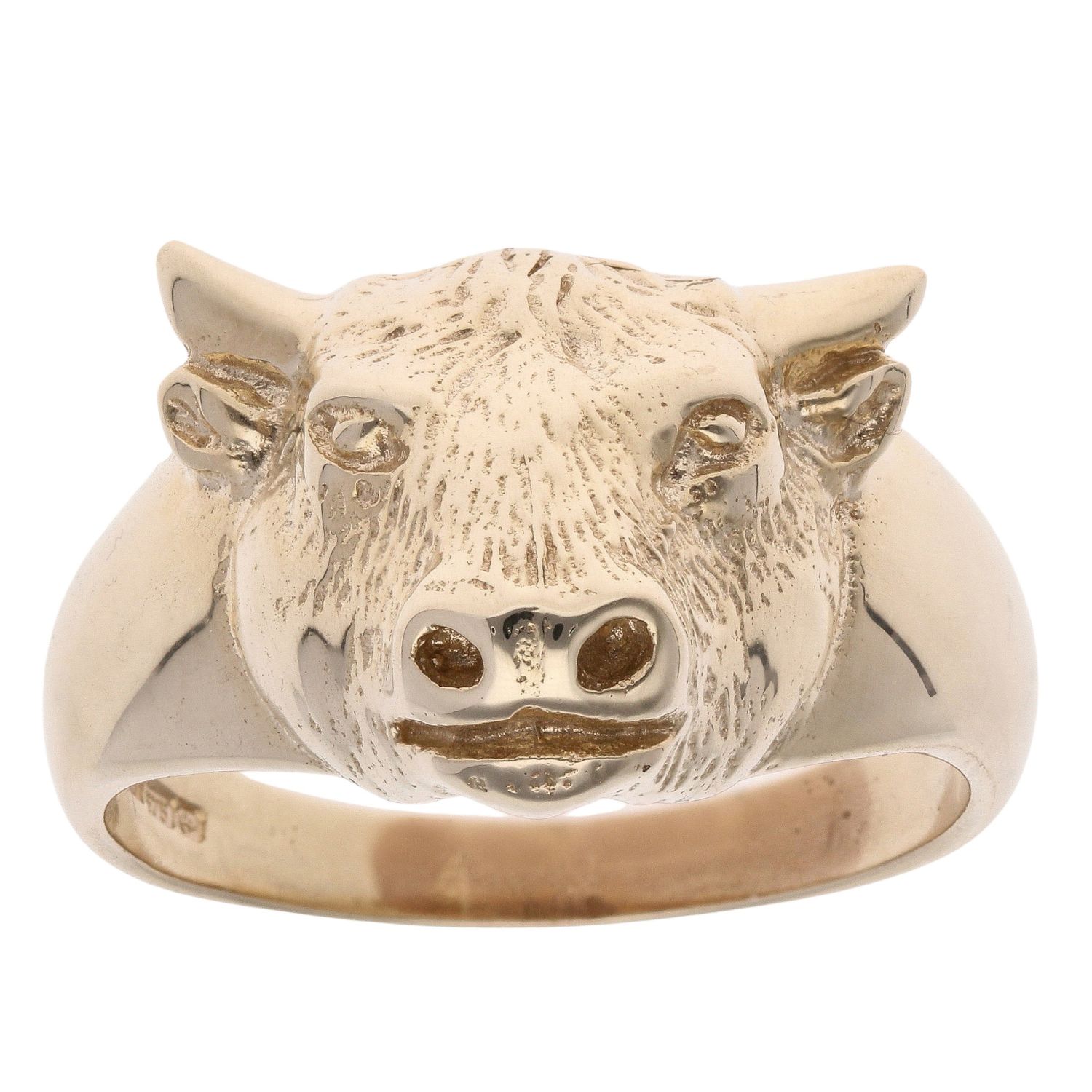 9ct Yellow Gold Bull Ring RAMS793350388008 | Ramsdens Jewellery