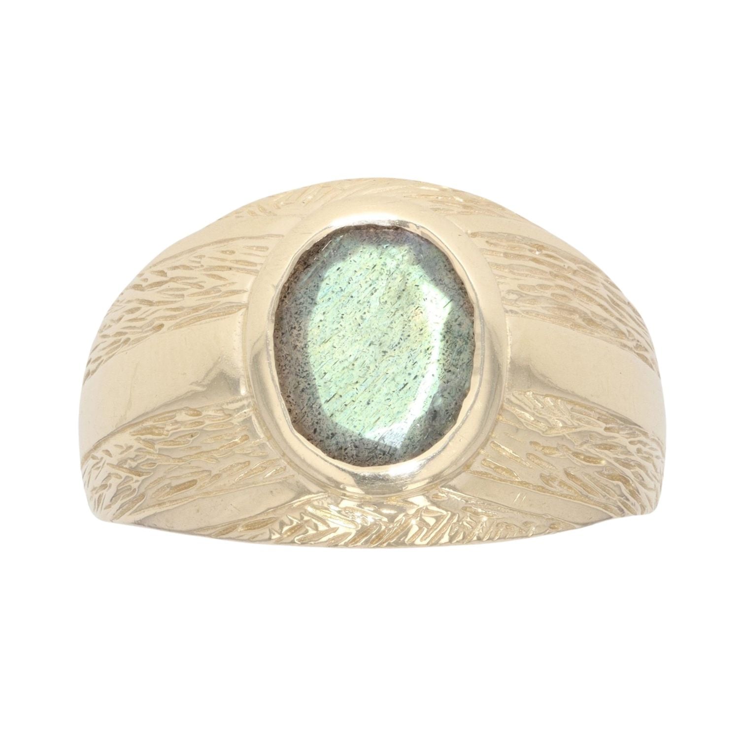 9ct Yellow Gold Labradorite Signet Ring RAMS640328721033 | Ramsdens ...