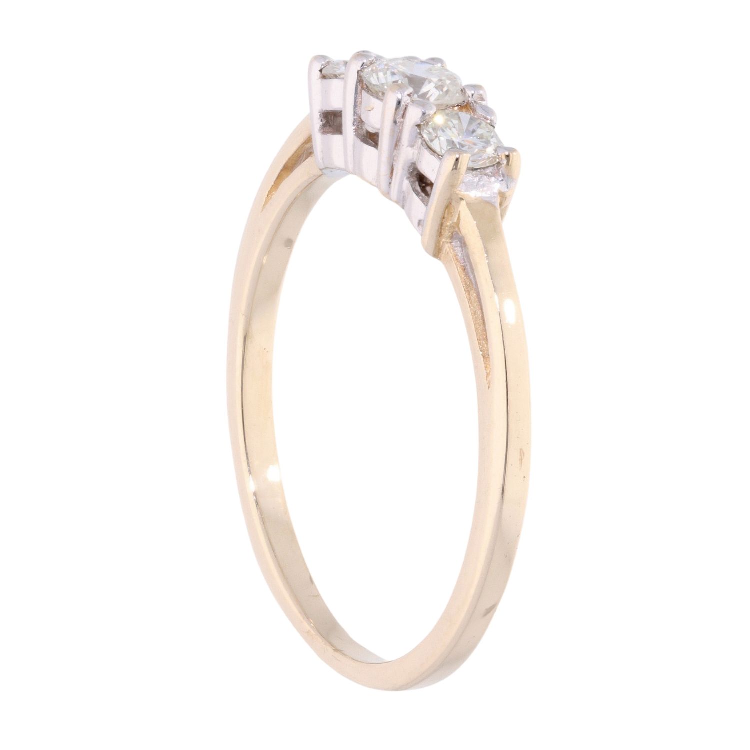 9ct Yellow Gold 0.50ct Diamond Trilogy Ring RAMS662285364010 | Ramsdens Jewellery