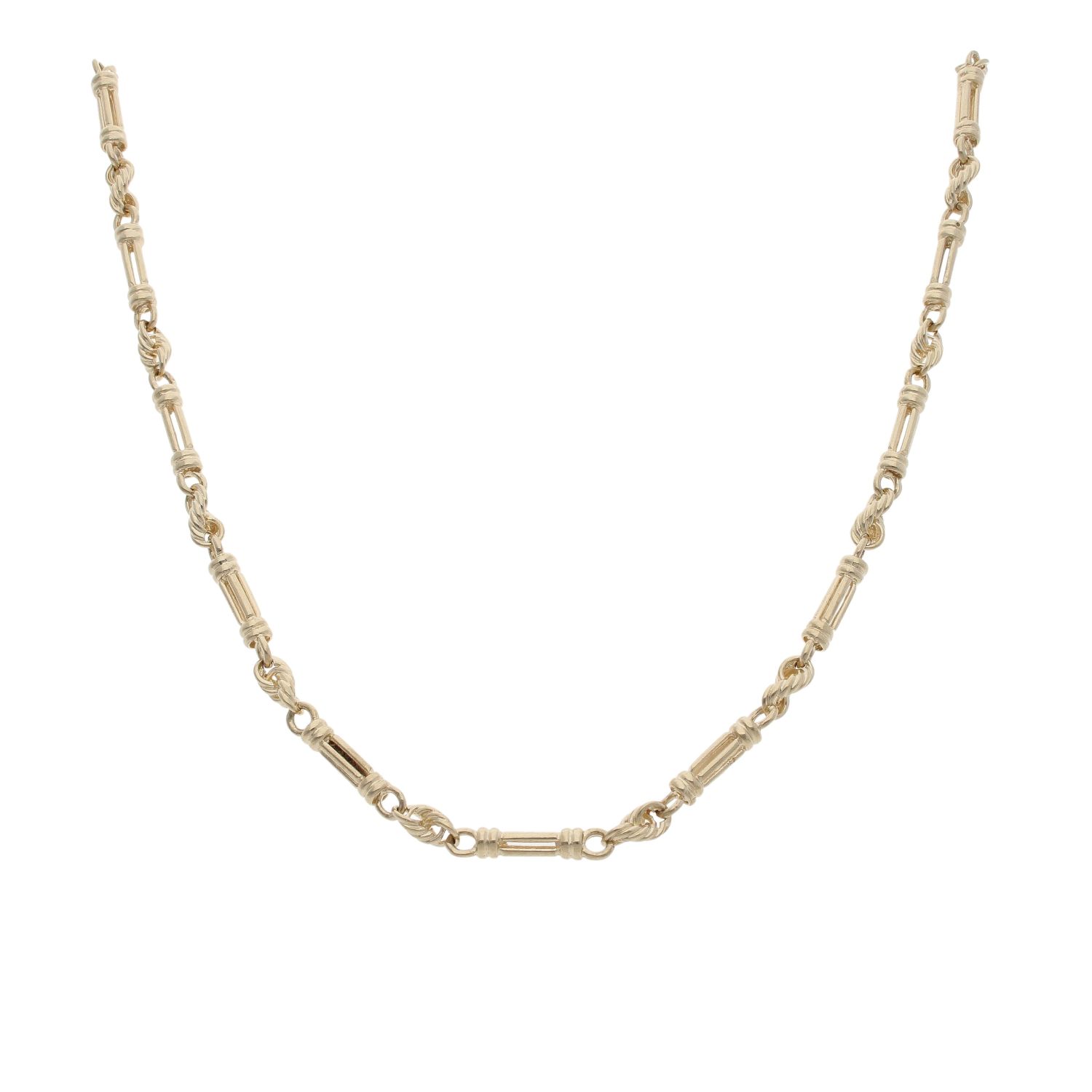 9ct Yellow Gold Bars and Rope Chain 30" RAMS753349826002 | Ramsdens ...