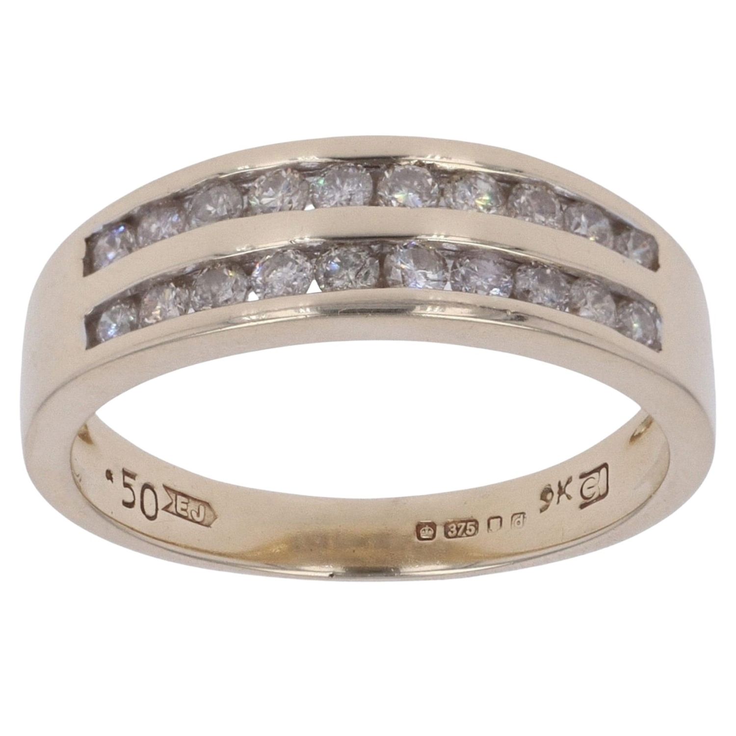 9ct Yellow Gold 0.50ct Brilliant Cut Diamond Fancy Ring ...