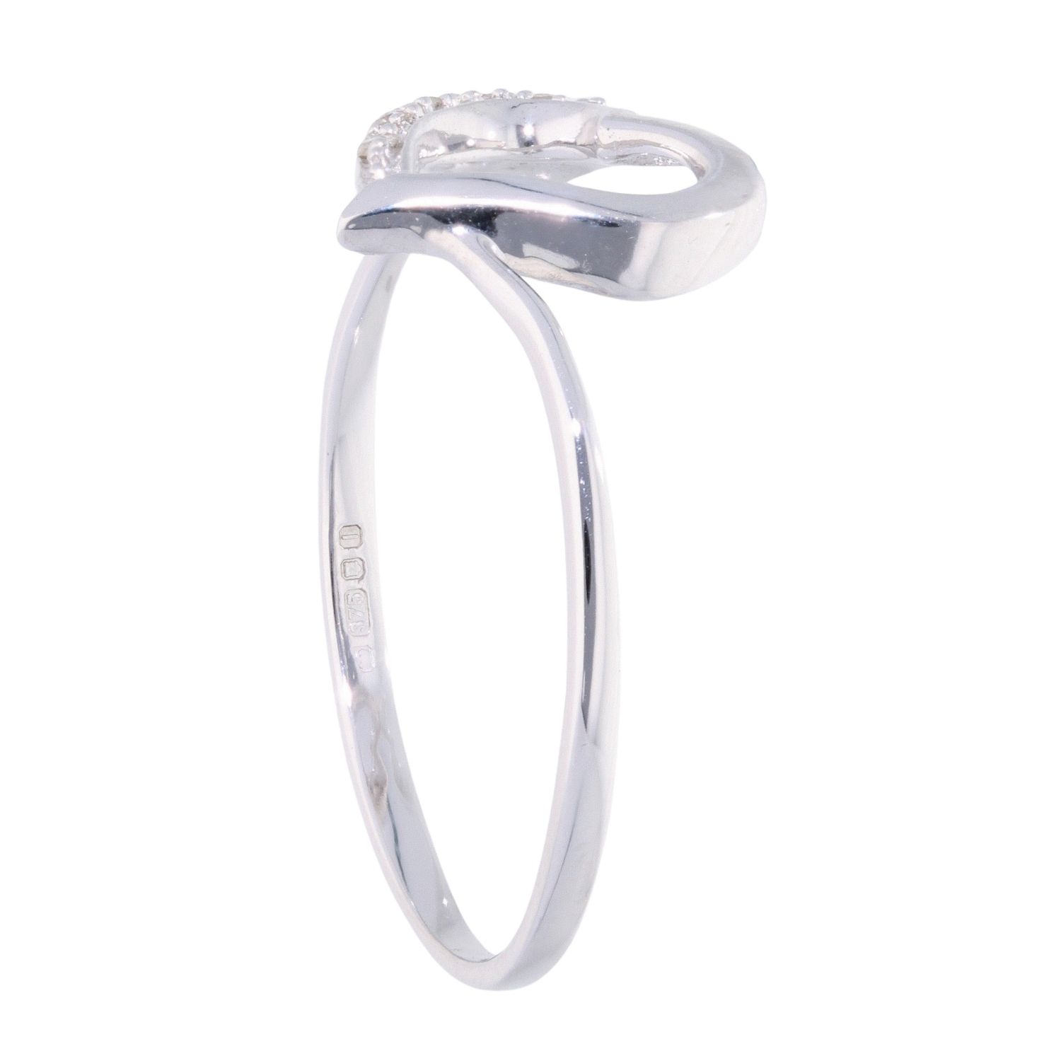 9ct White Gold Diamond Heart Ring RAMS7820000549-N.5 | Ramsdens Jewellery