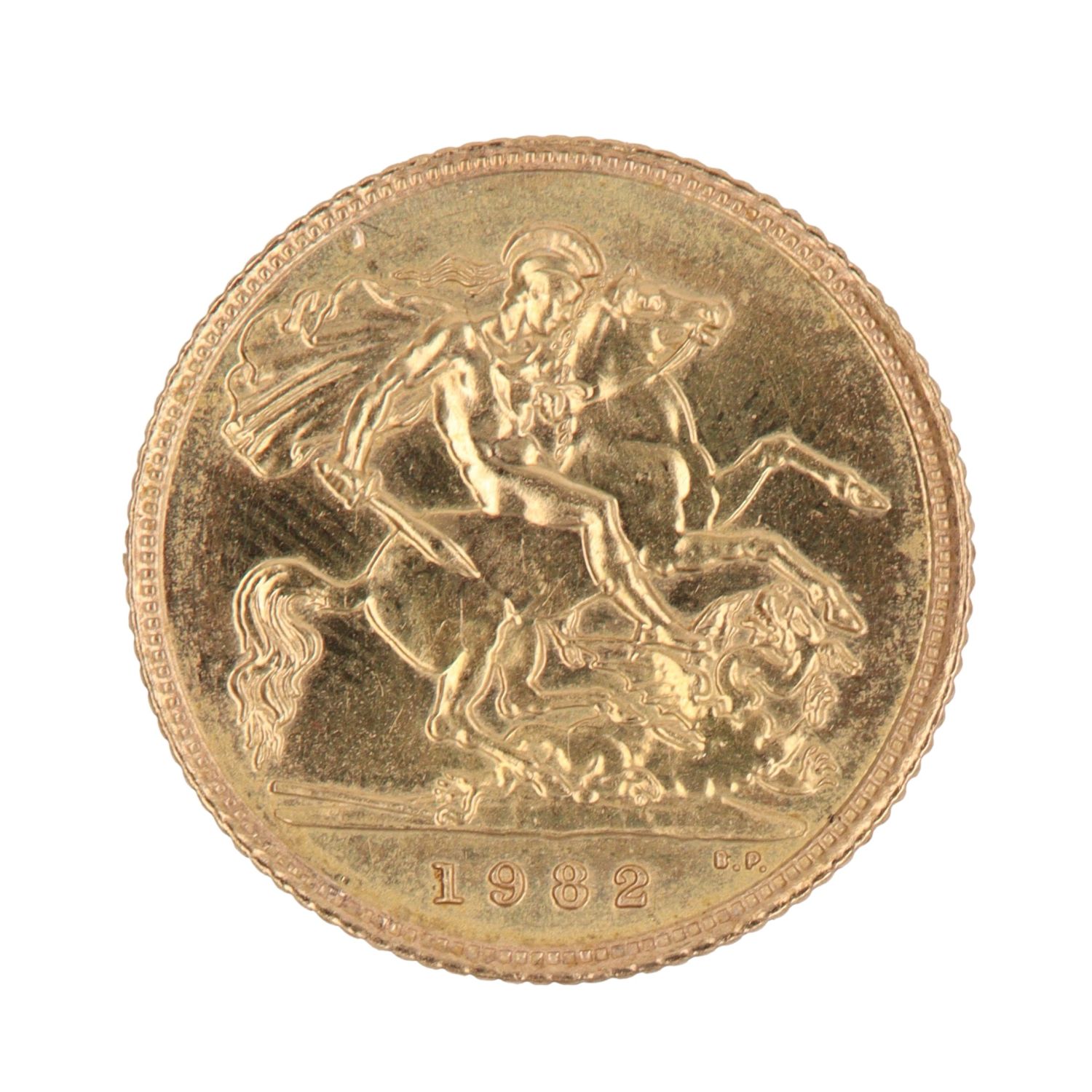 1982 Elizabeth II Half Sovereign Coin RAMS964376869001 | Ramsdens Jewellery