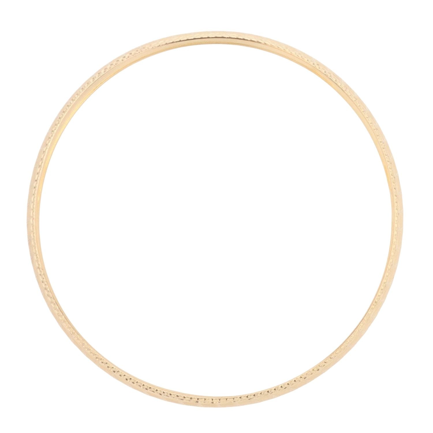 9ct Yellow Gold Diamond Cut Patterned Bangle RAMS989353682002 | Ramsdens Jewellery