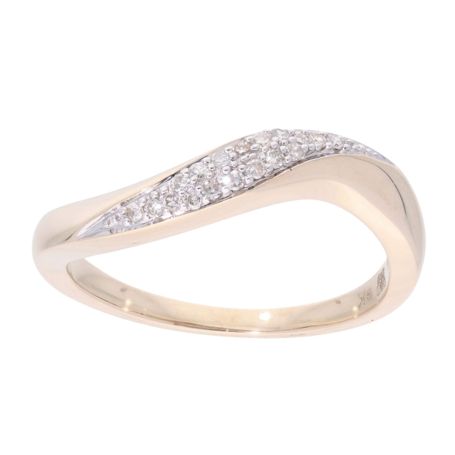 9ct Yellow Gold Diamond Scrolling Ring RAMS7820000569-N.5 | Ramsdens ...