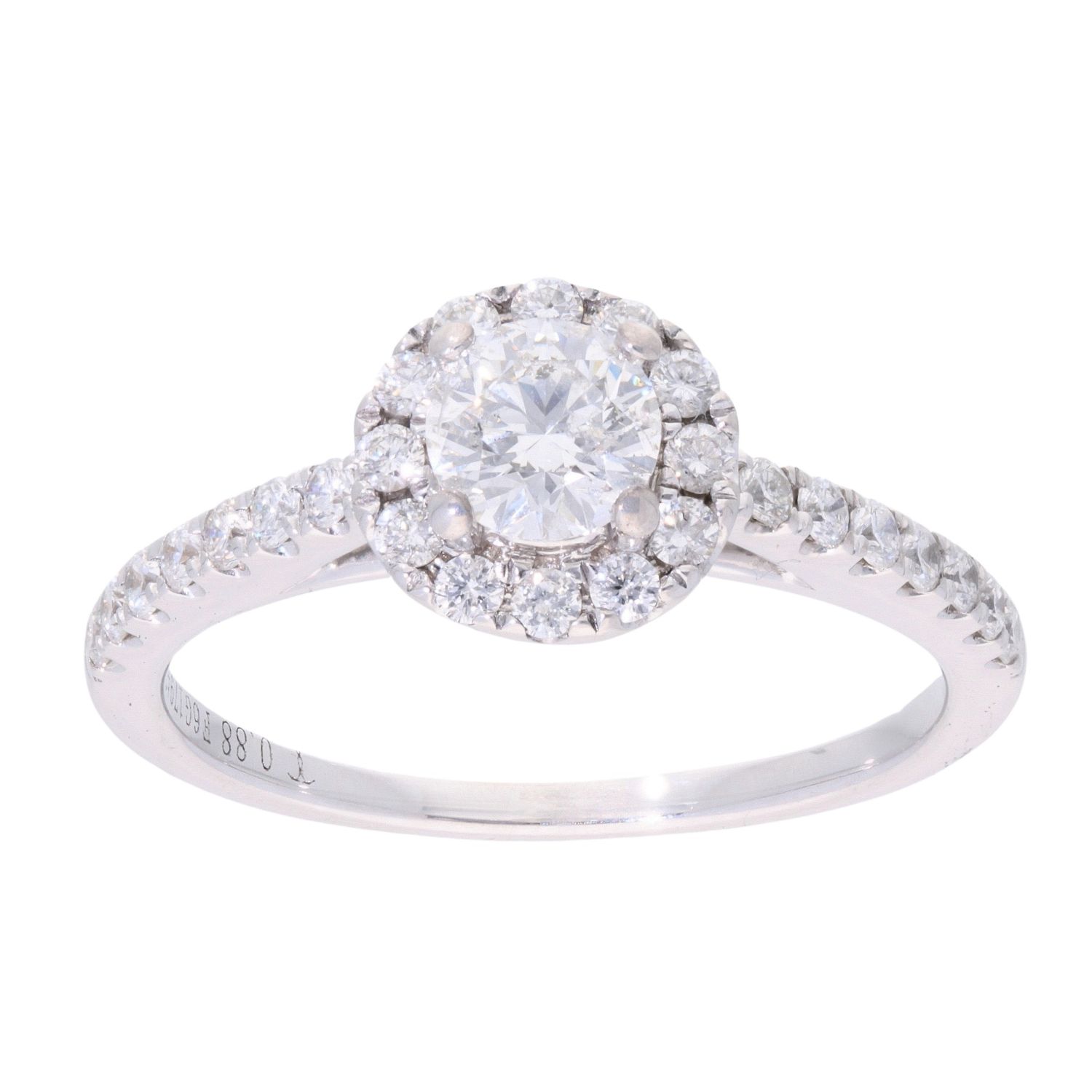 18ct White Gold 0.88ct Diamond Solitaire Ring RAMS898294510010 | Ramsdens Jewellery